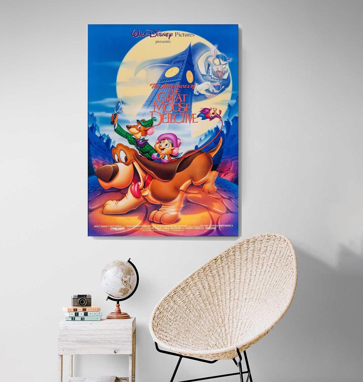 The Great Mouse Detective Movie Poster, HD Wall Art Canvas Painting for ...