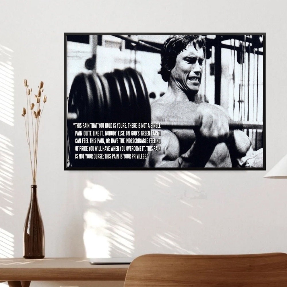 Arnold Schwarzenegger Poster, HD Wall Art Canvas Painting for Home ...