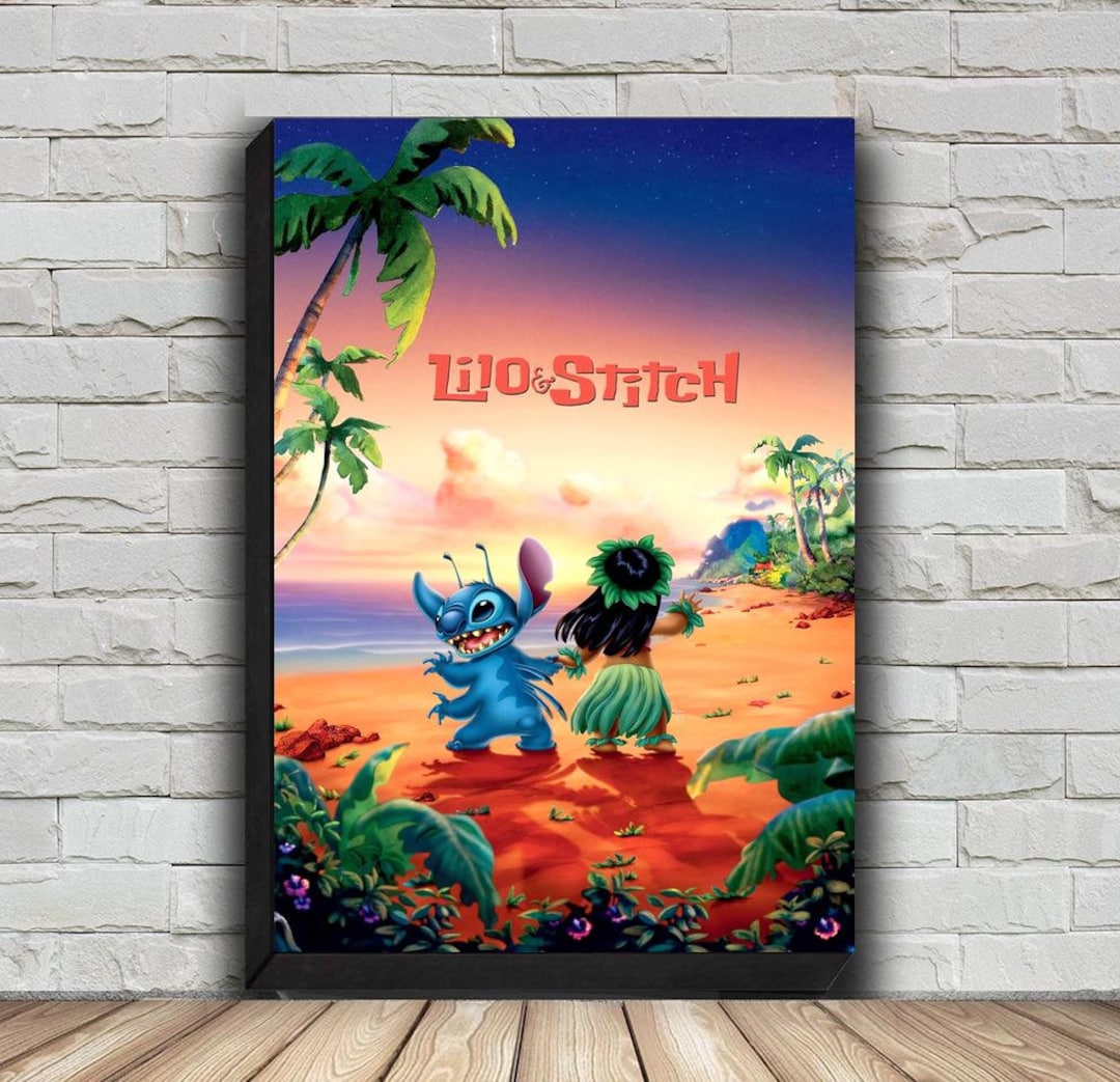 Lilo & Stitch Movie Poster, HD Wall Art Canvas Painting for Home Decor ...
