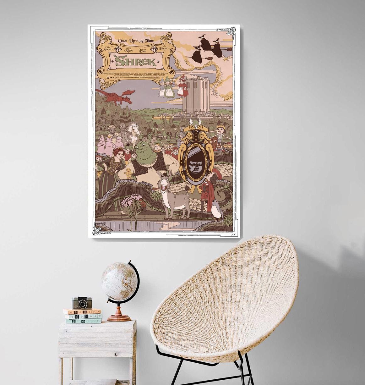 Shrek Movie Poster, HD Wall Art Canvas Painting for Home Decor - Etsy