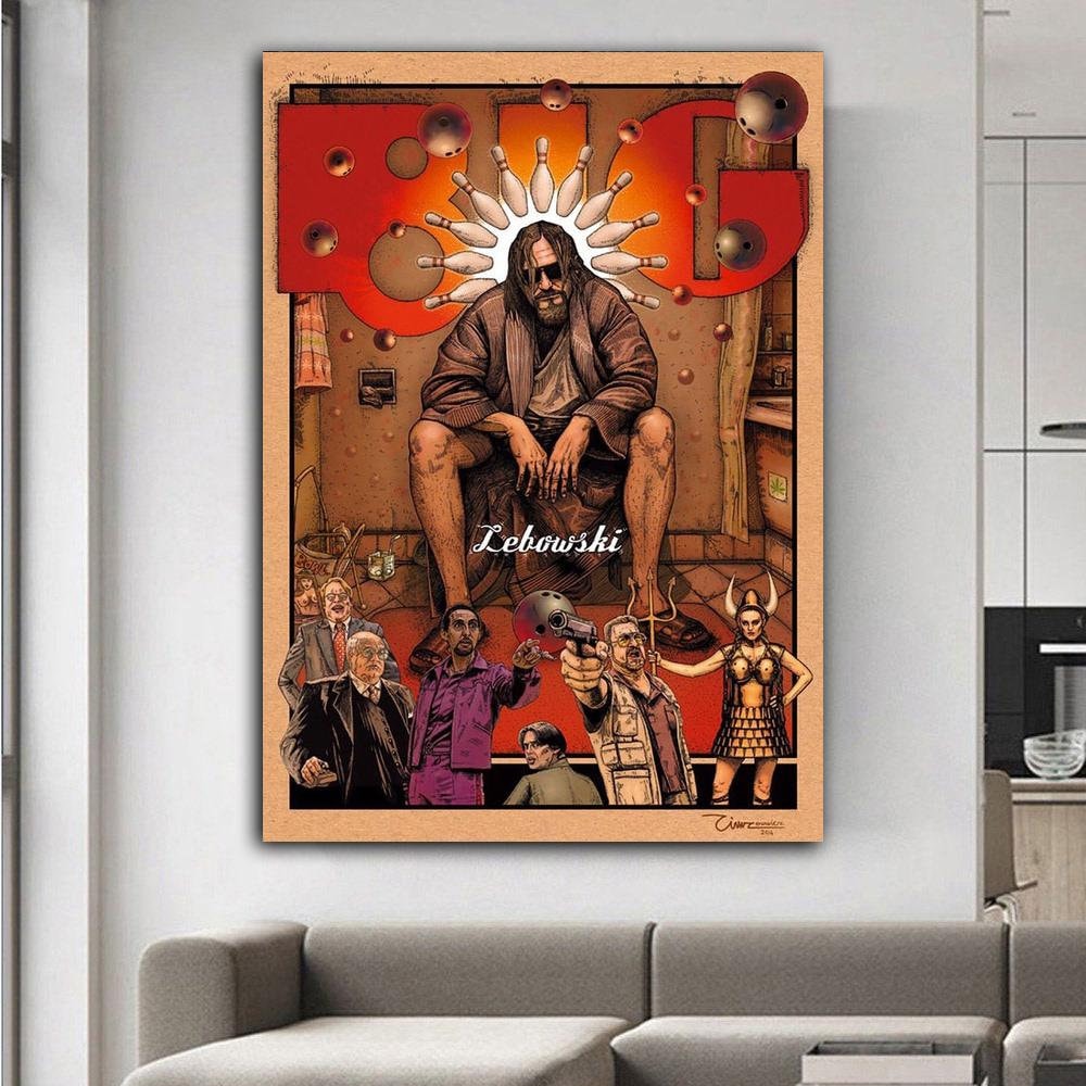 The Big Lebowski Movie Poster, HD Wall Art Canvas Painting for Home ...