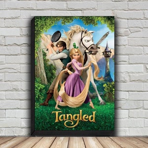 Tangled Movie Poster, HD Wall Art Canvas Painting for Home Decor - Etsy