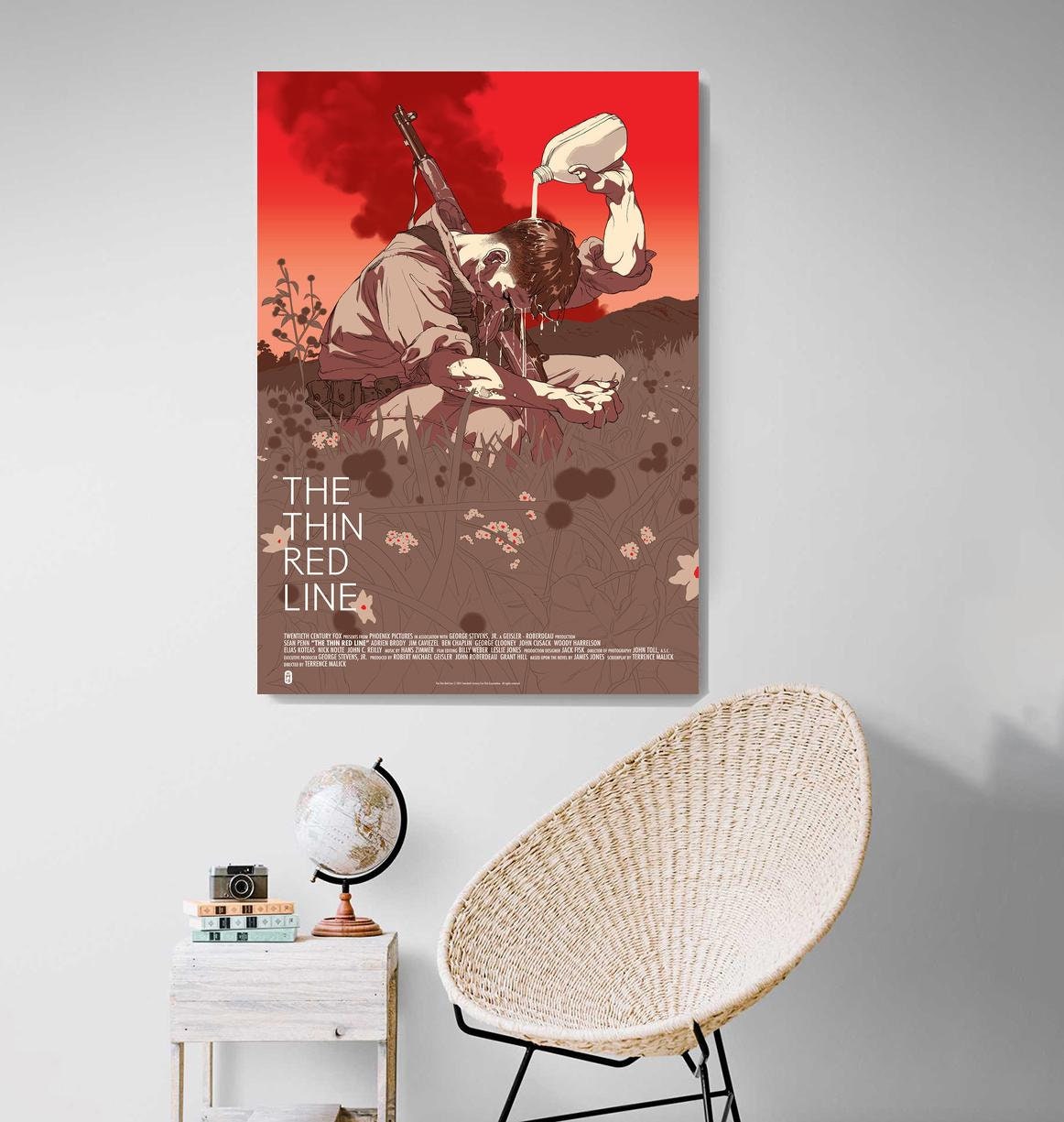 The Thin Red Line Movie Poster, HD Wall Art Canvas Painting for Home ...