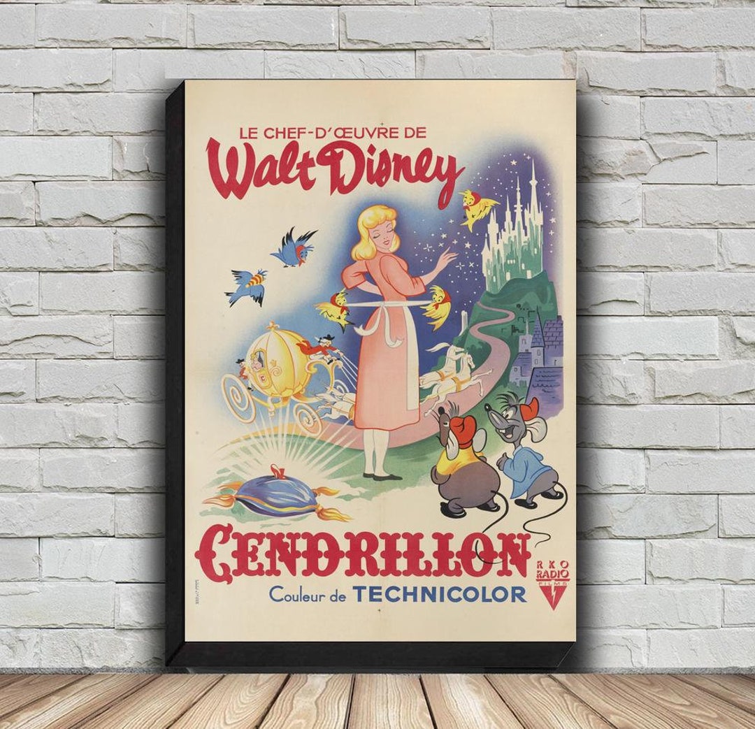 Cendrillon Movie Poster, HD Wall Art Canvas Painting for Home Decor - Etsy