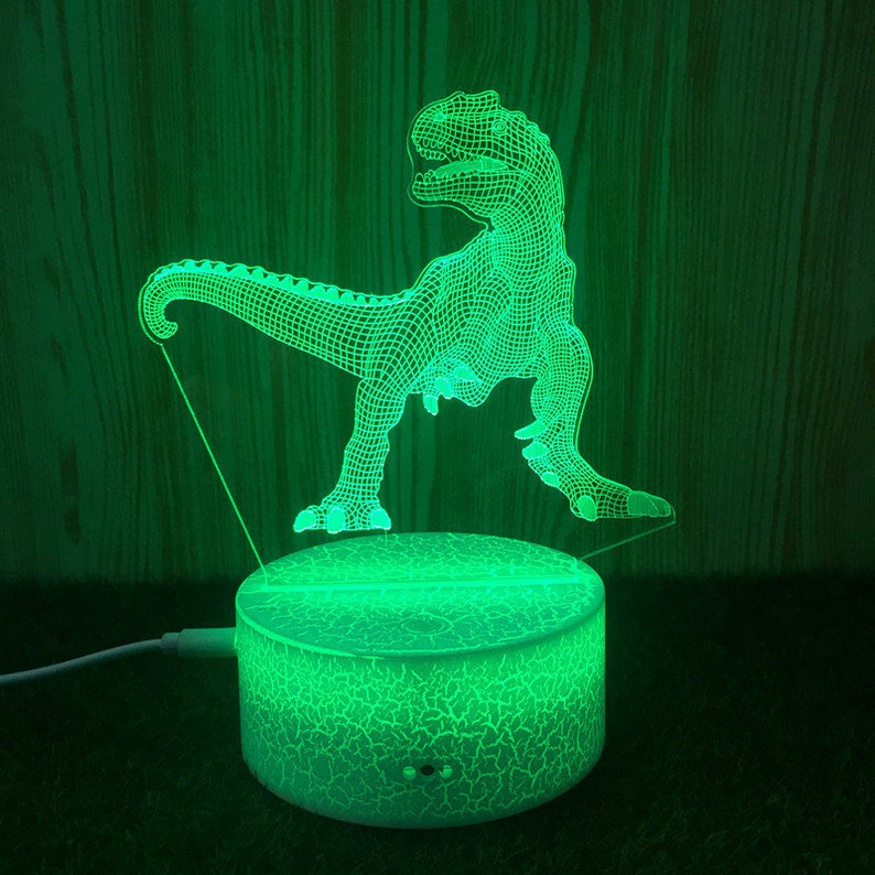 Dinosaur Acrylic Night Light LED Light Creative Gift Small | Etsy