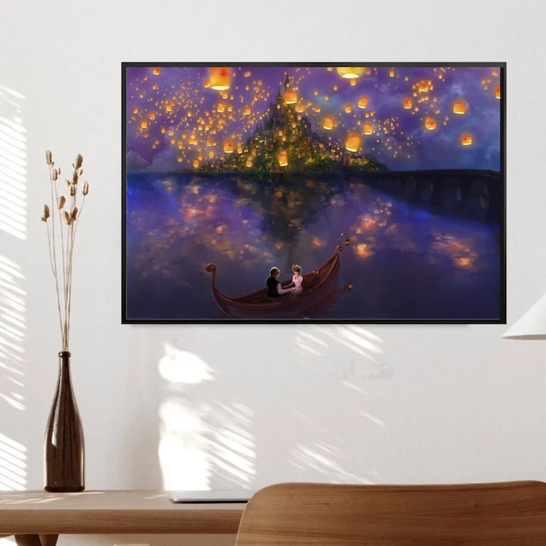 Tangled Movie Poster, HD Wall Art Canvas Painting for Home Decor - Etsy