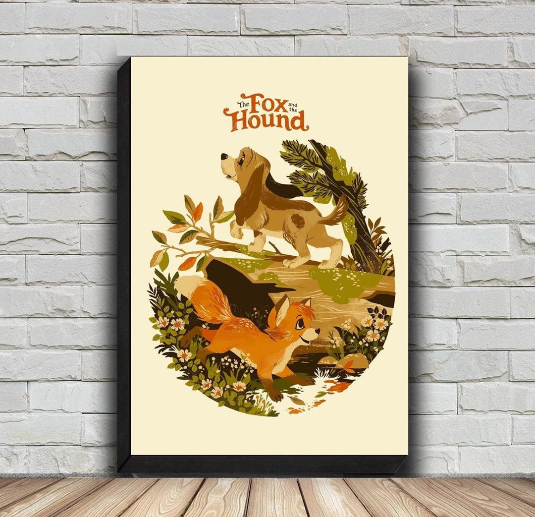 Fox and the Hound Movie Poster, HD Wall Art Canvas Painting for Home ...
