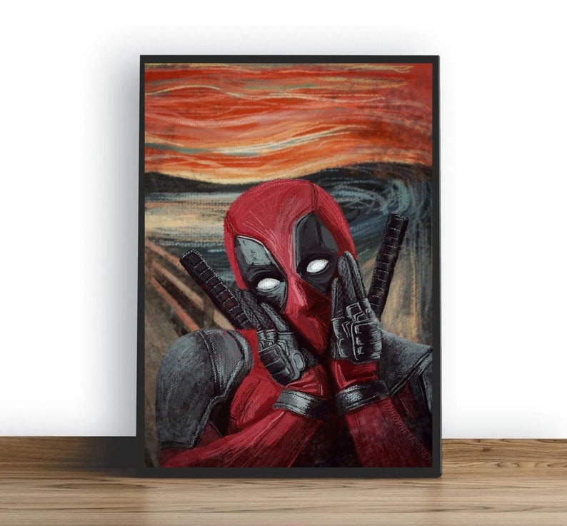 Funny Superhero Deadpool Movie Poster, HD Wall Art Canvas Painting for ...