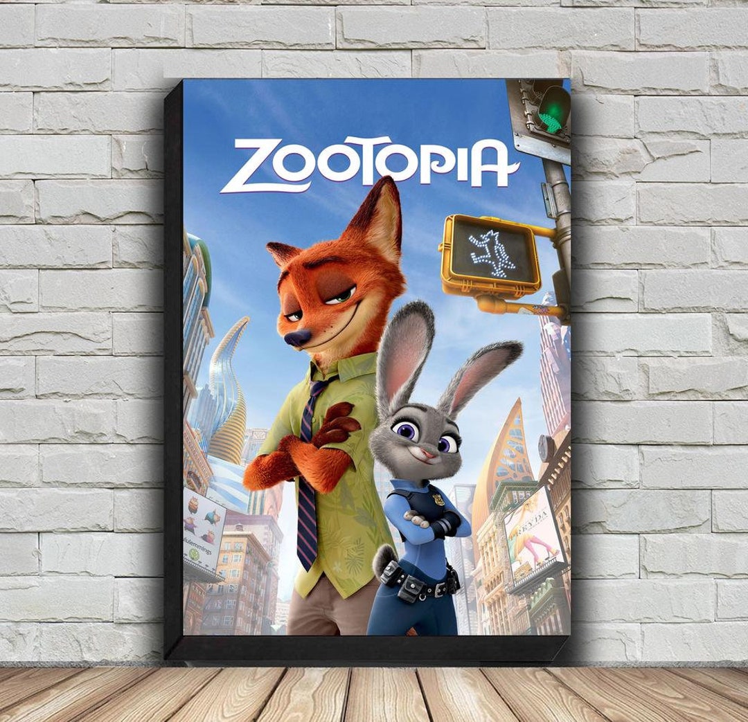 Zootopia Movie Poster, HD Wall Art Canvas Painting for Home Decor - Etsy
