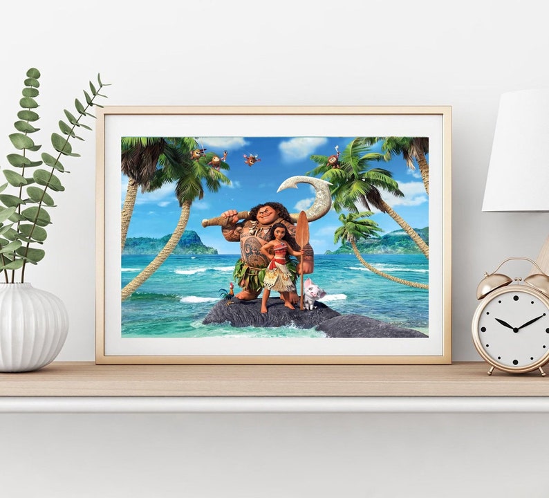Moana Movie Poster, HD Wall Art Canvas Painting for Home Decor - Etsy