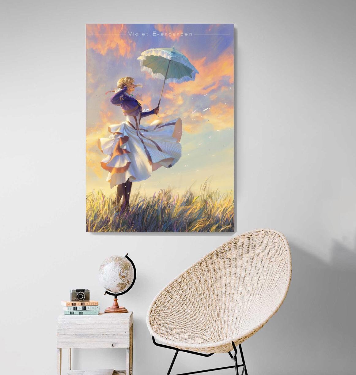 Violet Evergarden Movie Poster, HD Wall Art Canvas Painting for Home ...