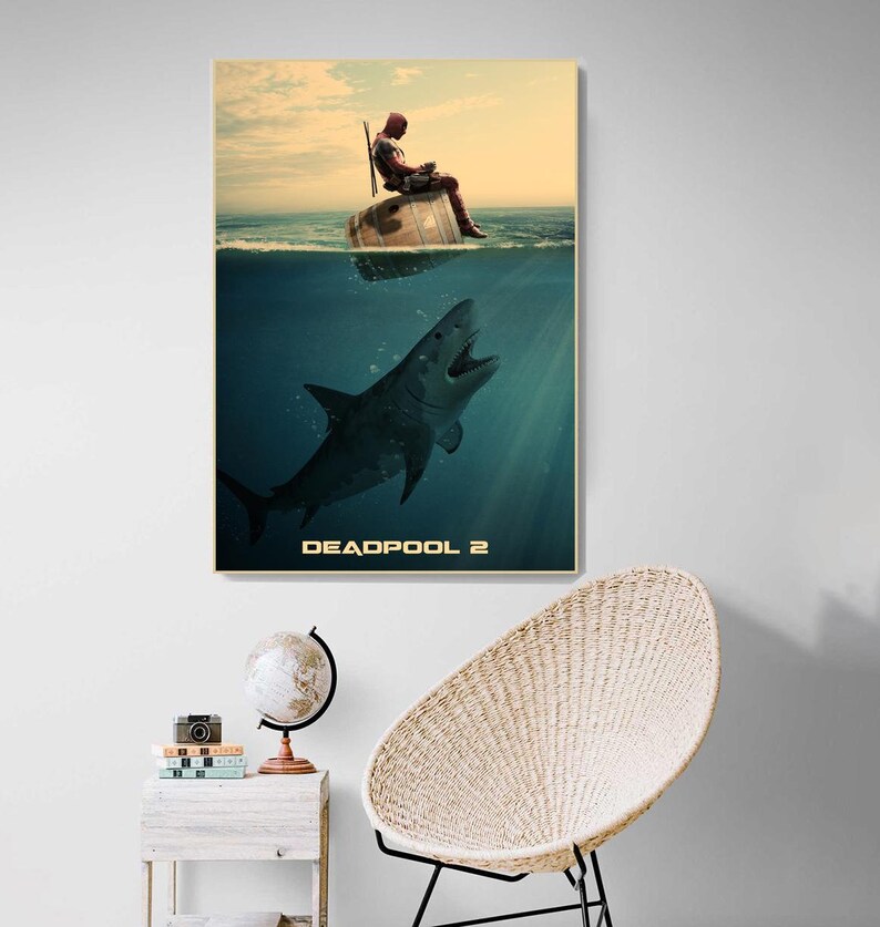 Superhero Deadpool Movie Poster, HD Wall Art Canvas Painting for Home ...