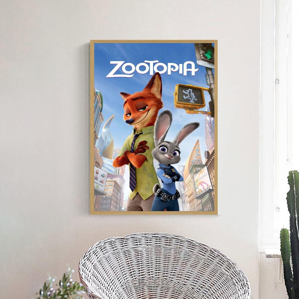 Zootopia Movie Poster, HD Wall Art Canvas Painting for Home Decor - Etsy