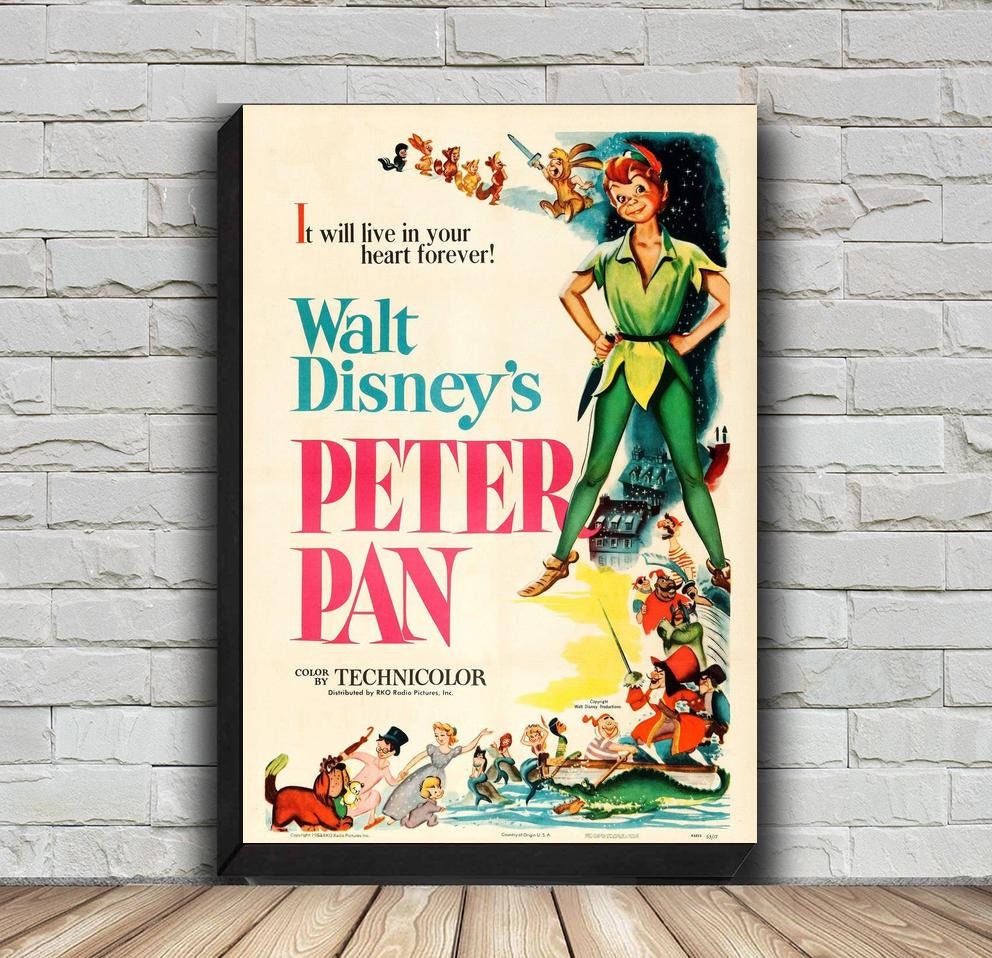 Peter Pan Movie Poster, HD Wall Art Canvas Painting for Home Decor - Etsy