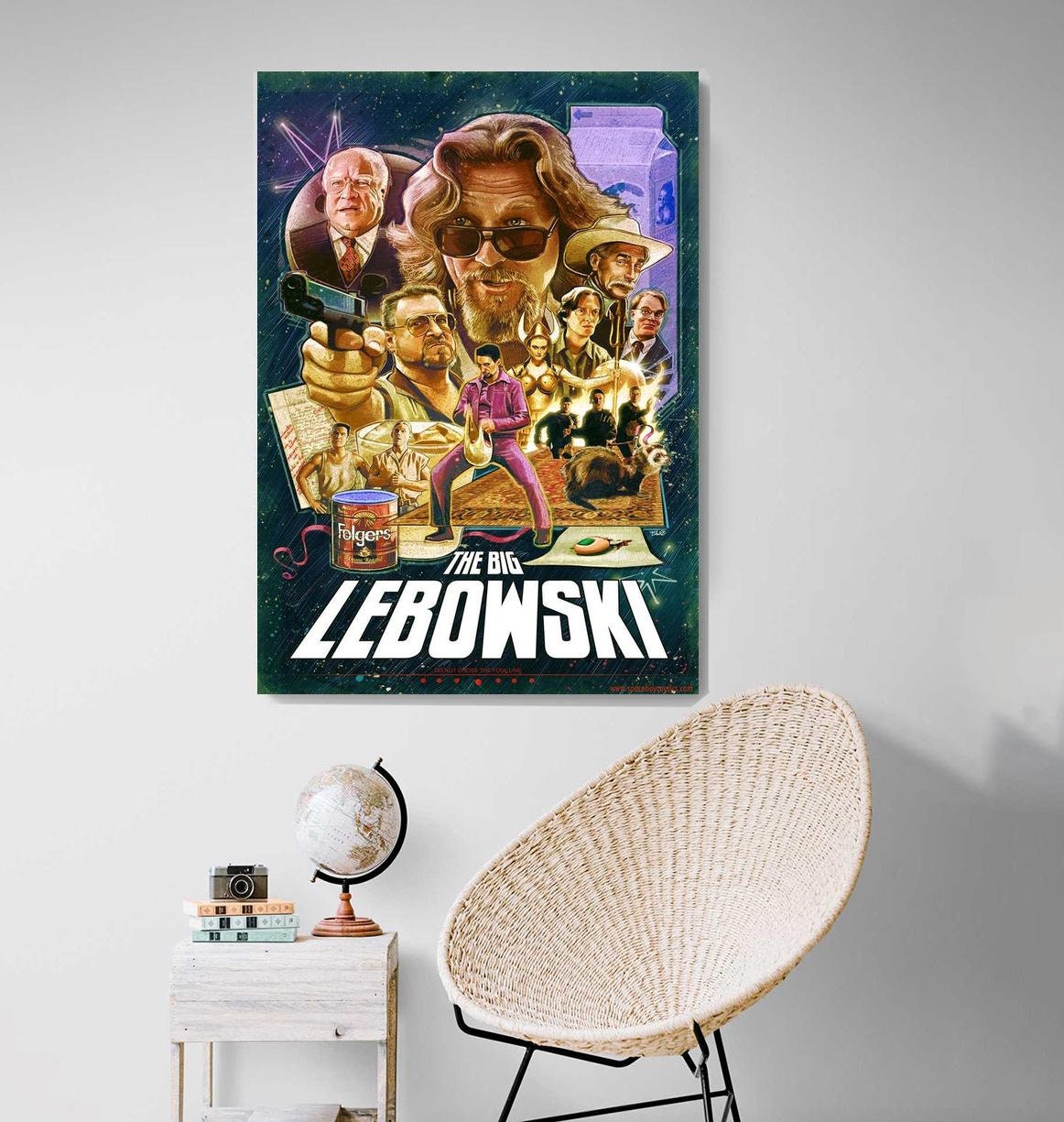 The Big Lebowski Movie Poster, HD Wall Art Canvas Painting for Home ...