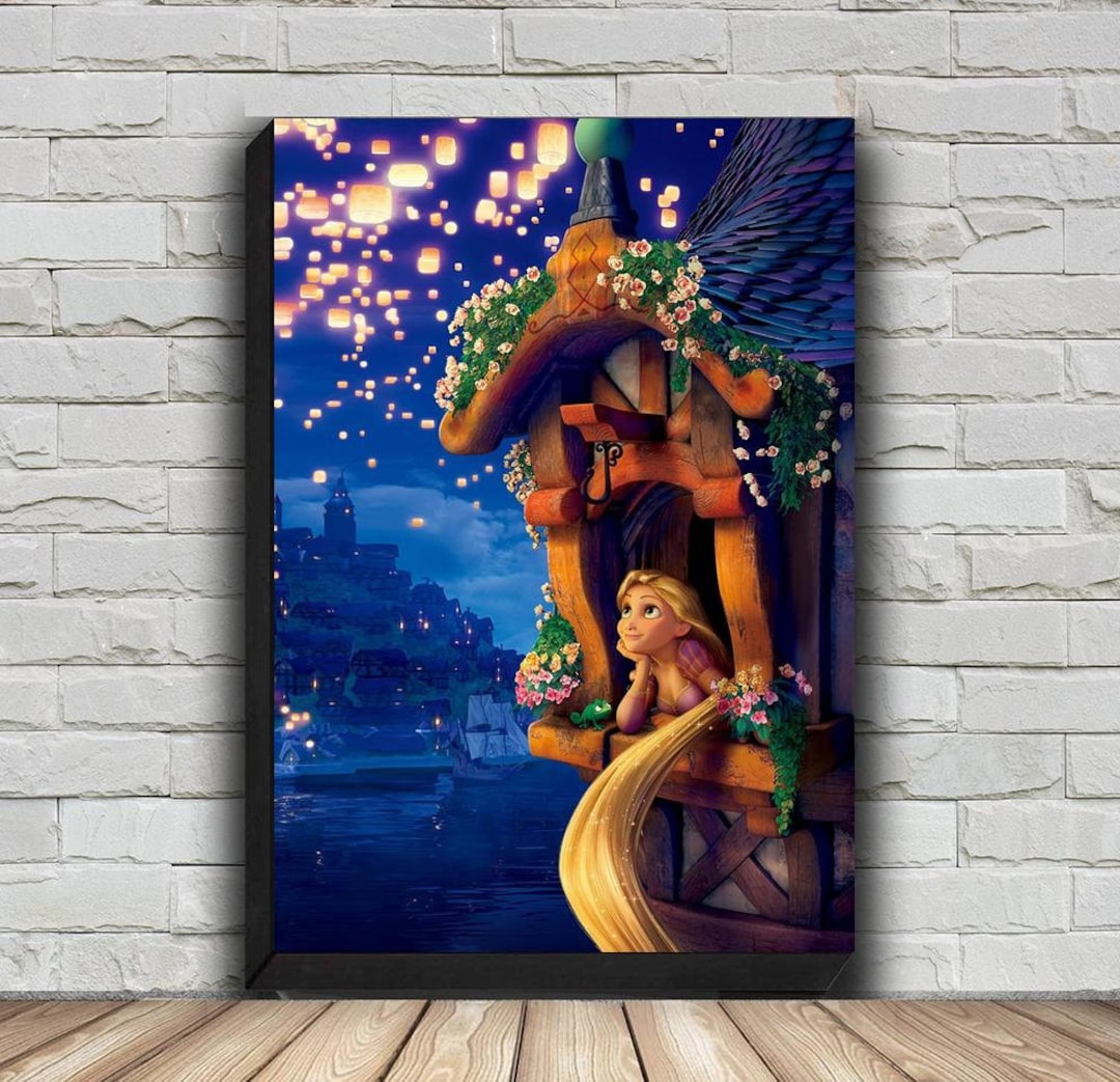 Tangled Movie Poster, HD Wall Art Canvas Painting for Home Decor - Etsy