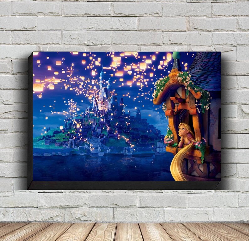 Tangled Movie Poster, HD Wall Art Canvas Painting for Home Decor - Etsy