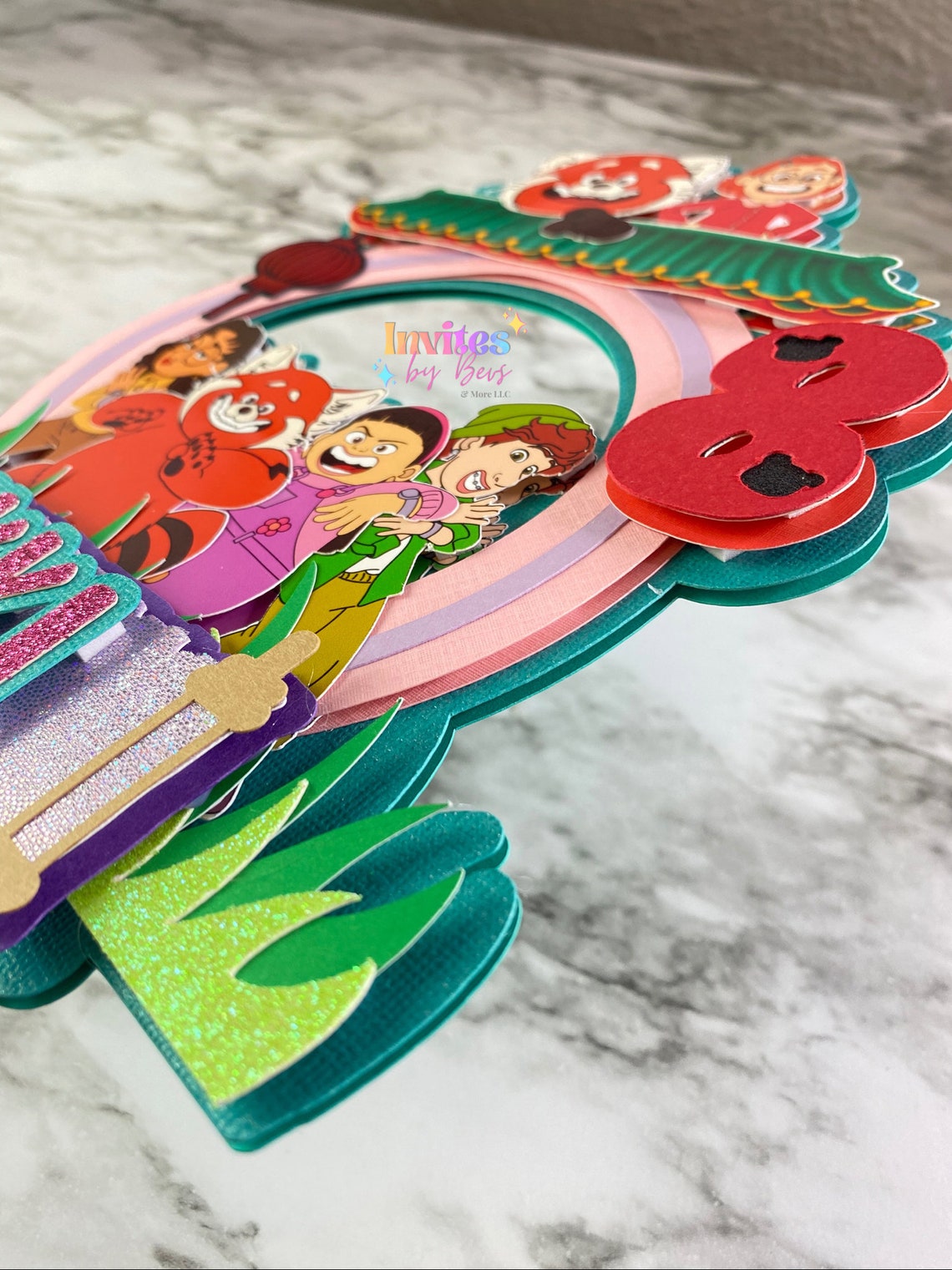 Turning red inspired cake topper Turning red Turning red 3d | Etsy España