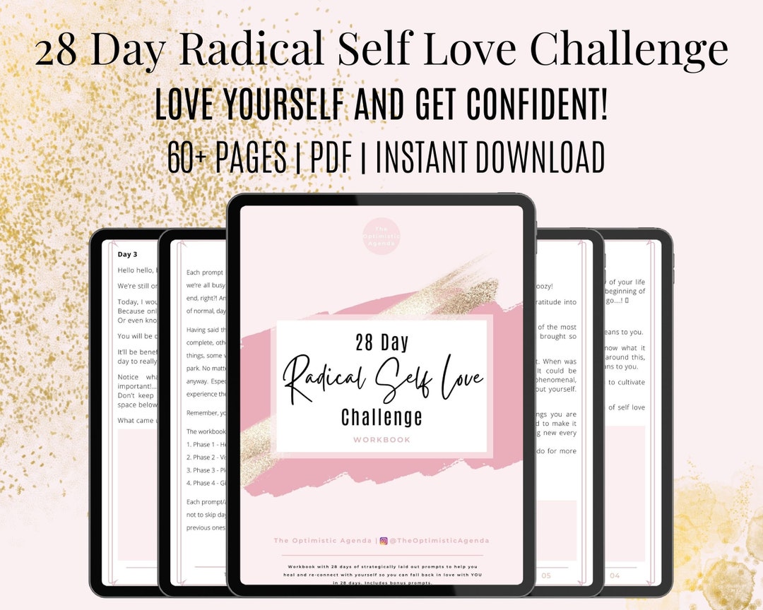 28 Day Self Love Challenge Workbook Self Love Journal Self Love Daily ...