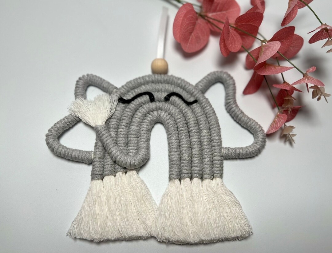 DIY Macrame Ellie the Elephant Kit. Make Your Own Rainbow. Macrame ...