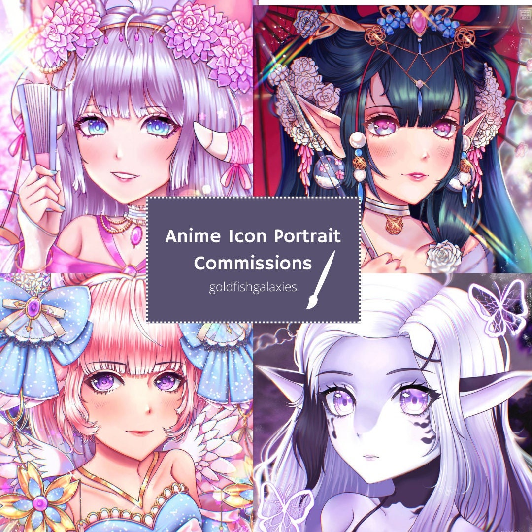 Custom Anime Icon Commissions - Digital Portrait of You or Your ...