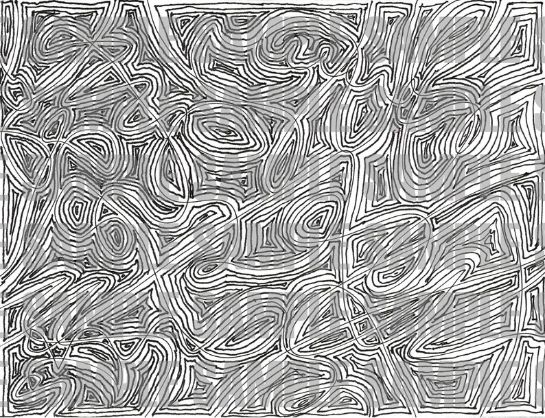 Abstract Line Art Black and White Printable Digital Download - Etsy