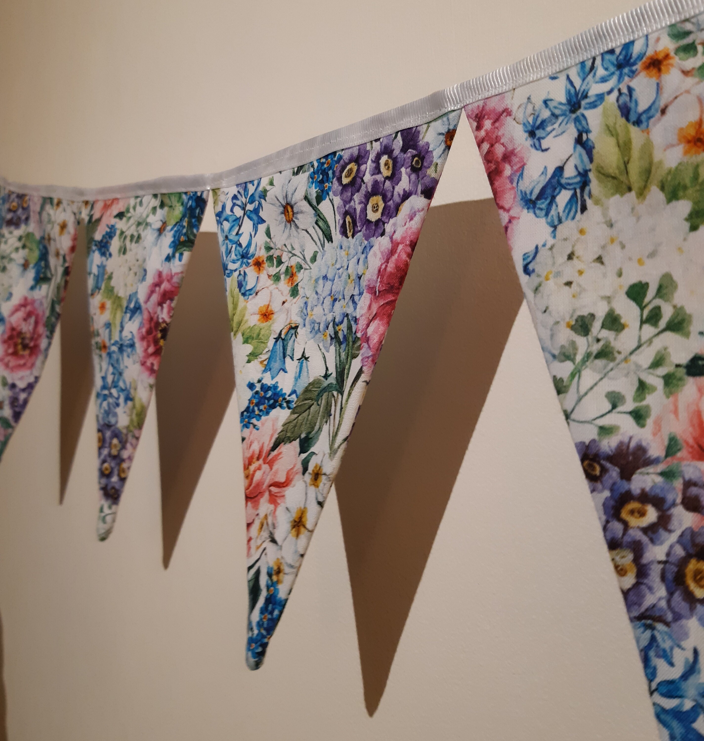 Bunting/ Flower print Bunting/ Cotton Bunting/ Fabric Bunting/ | Etsy
