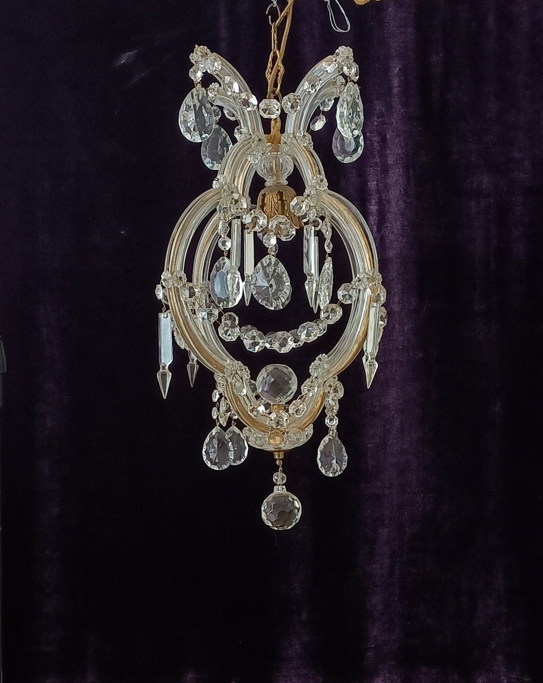 Maria Therese Crystal Lantern Chandelier - Etsy