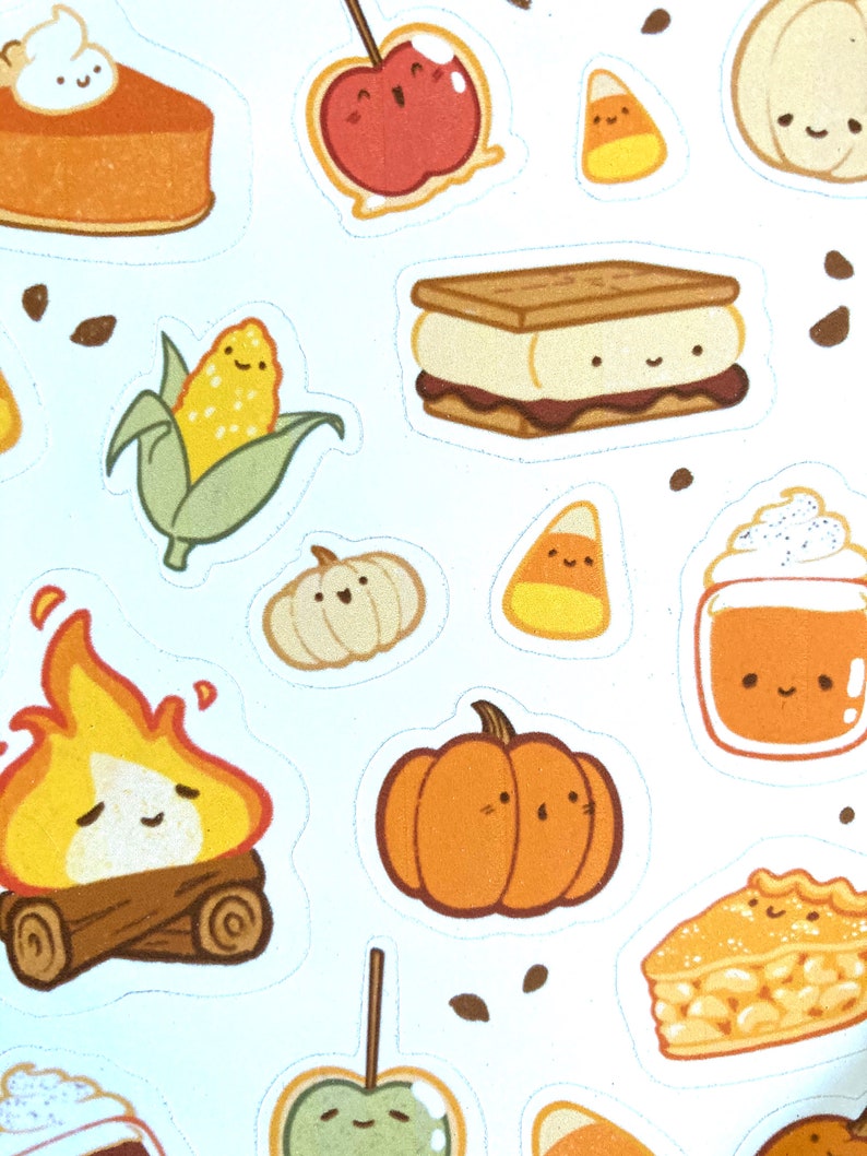 Cute Fall Festival Cozy Autumn Planner/diary/journal Sticker Sheet ...
