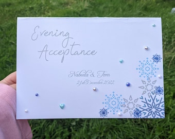 Wedding Evening Acceptance Card - Etsy UK