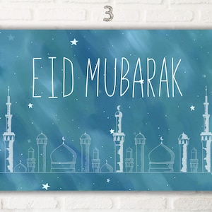 Islamic Postcard Ramadan Set Cute Hijab Cartoon Postcard | Etsy