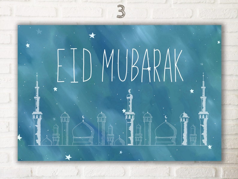 Islamic Postcard Ramadan Set Cute Hijab Cartoon Postcard | Etsy