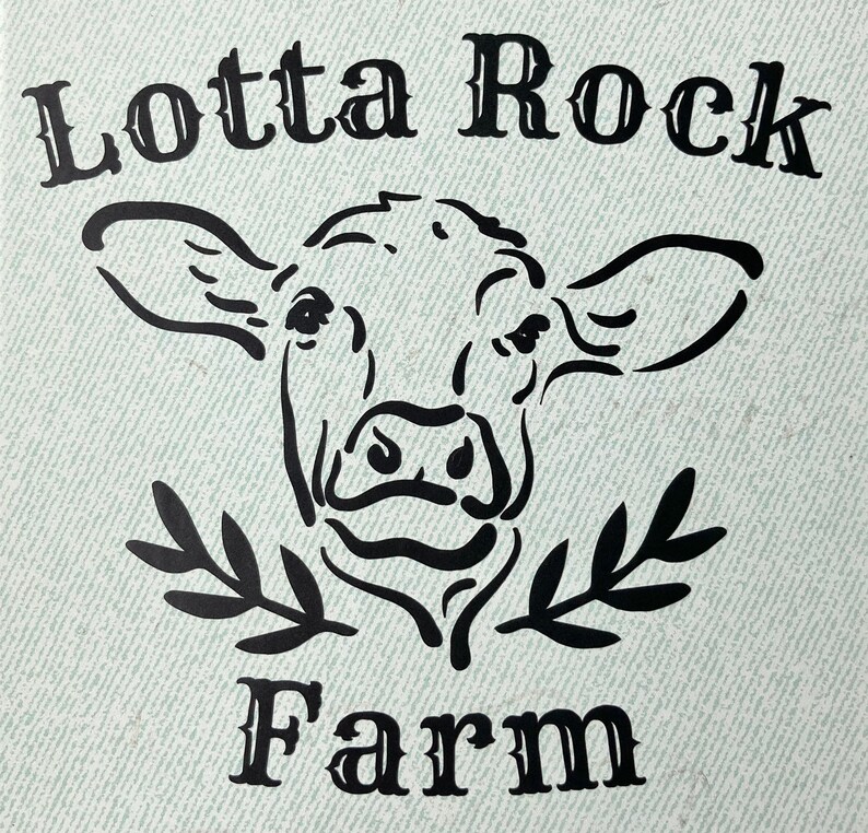 Customizable Farm Decal With Cow for Car Laptop Water - Etsy