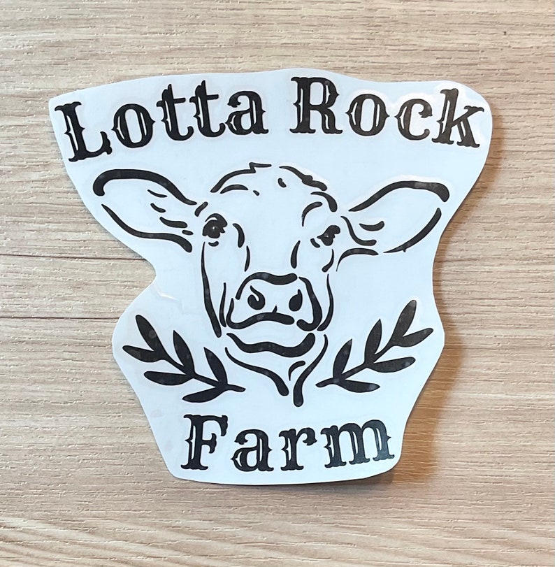 Customizable Farm Decal With Cow for Car Laptop Water - Etsy