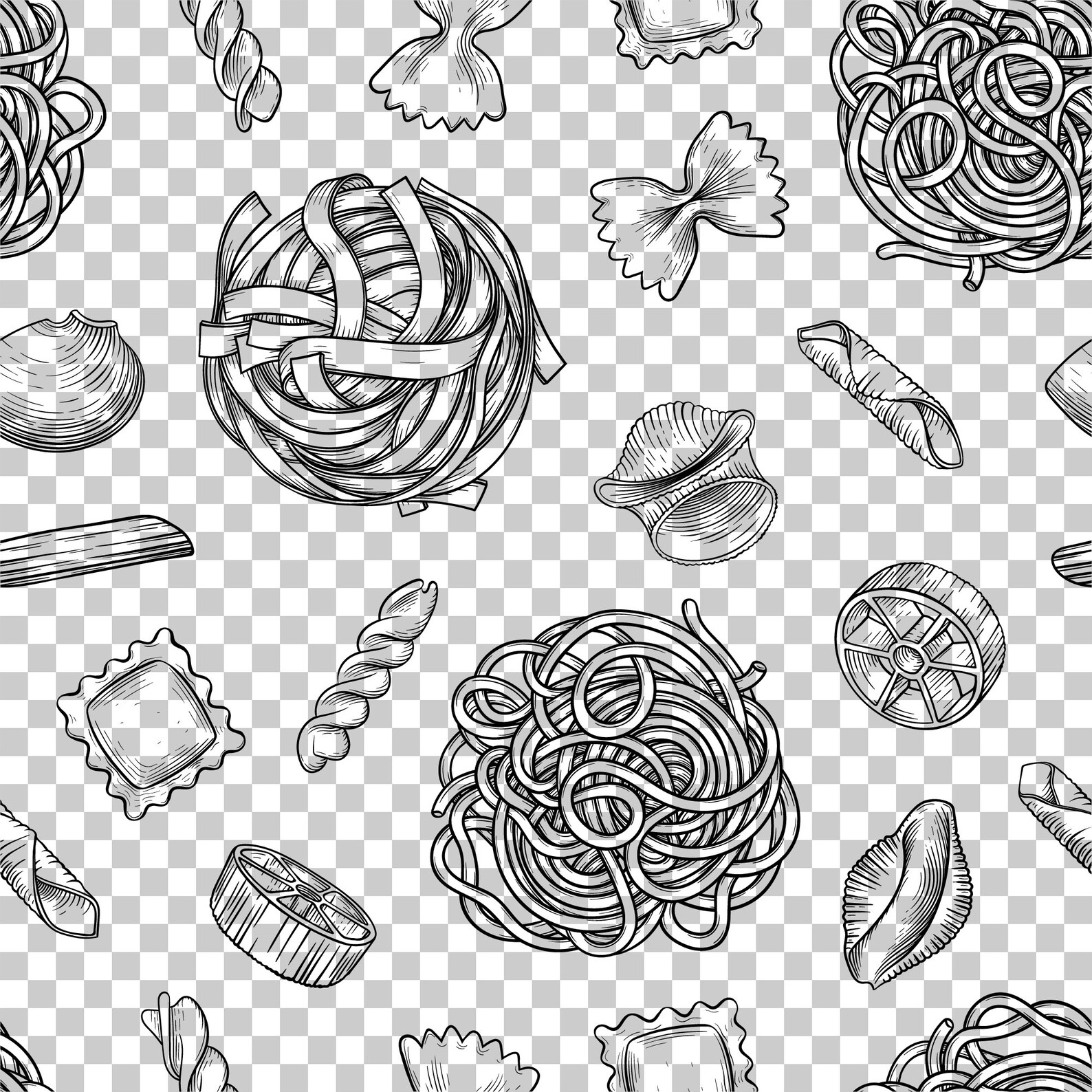 Pasta svg Spaghetti svg Pasta digital Pasta background | Etsy