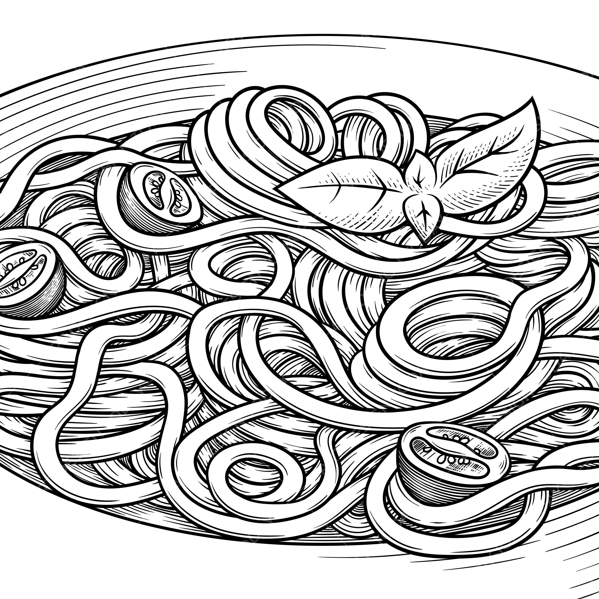 Pasta svg Spaghetti svg Pasta digital set noodle macaroni | Etsy