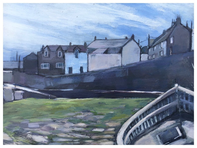 Old Newlyn Harbour Cornwall Original Painting of Cornwall | Etsy