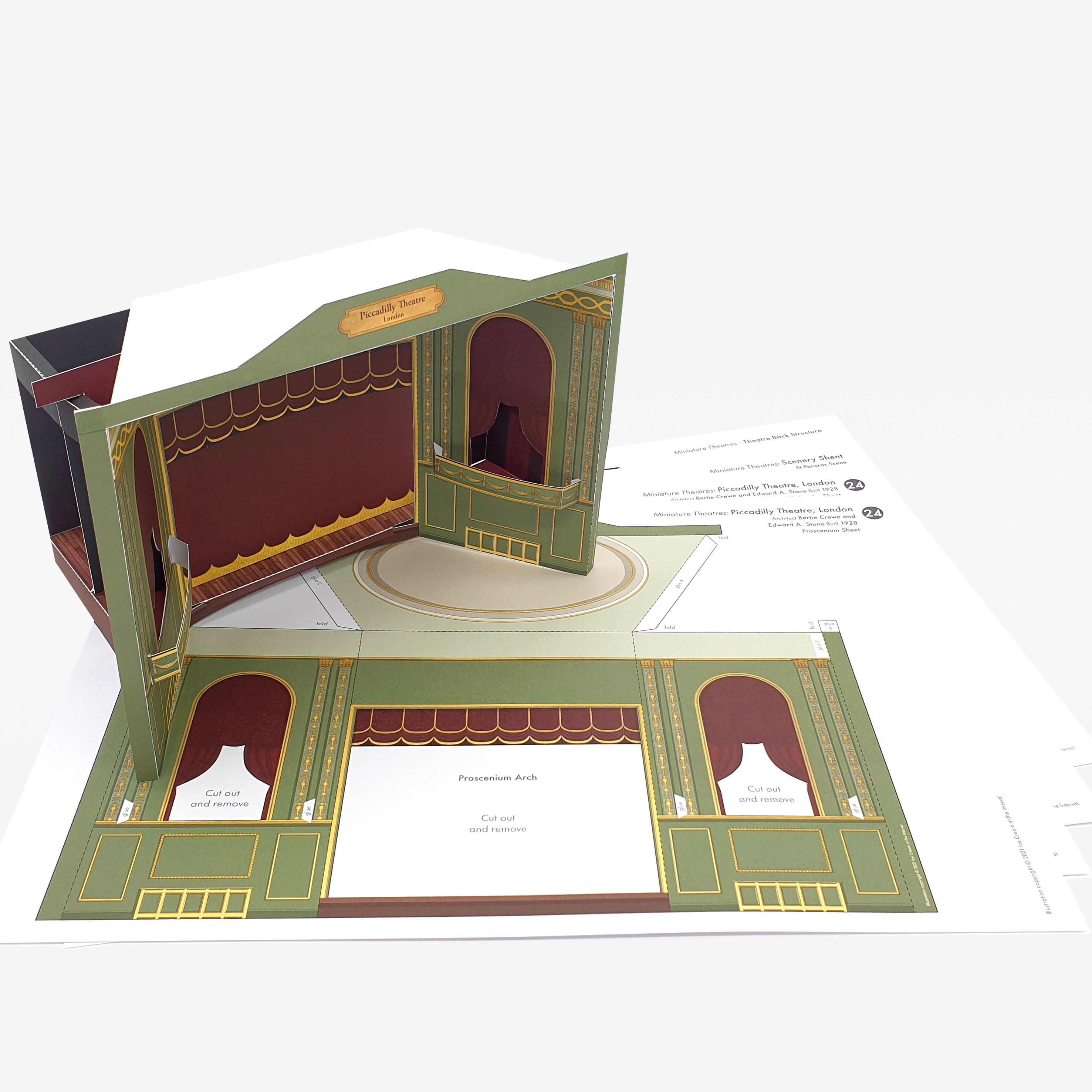 Piccadilly Theatre, London Cut Out and Build Your Own Miniature Theatre ...