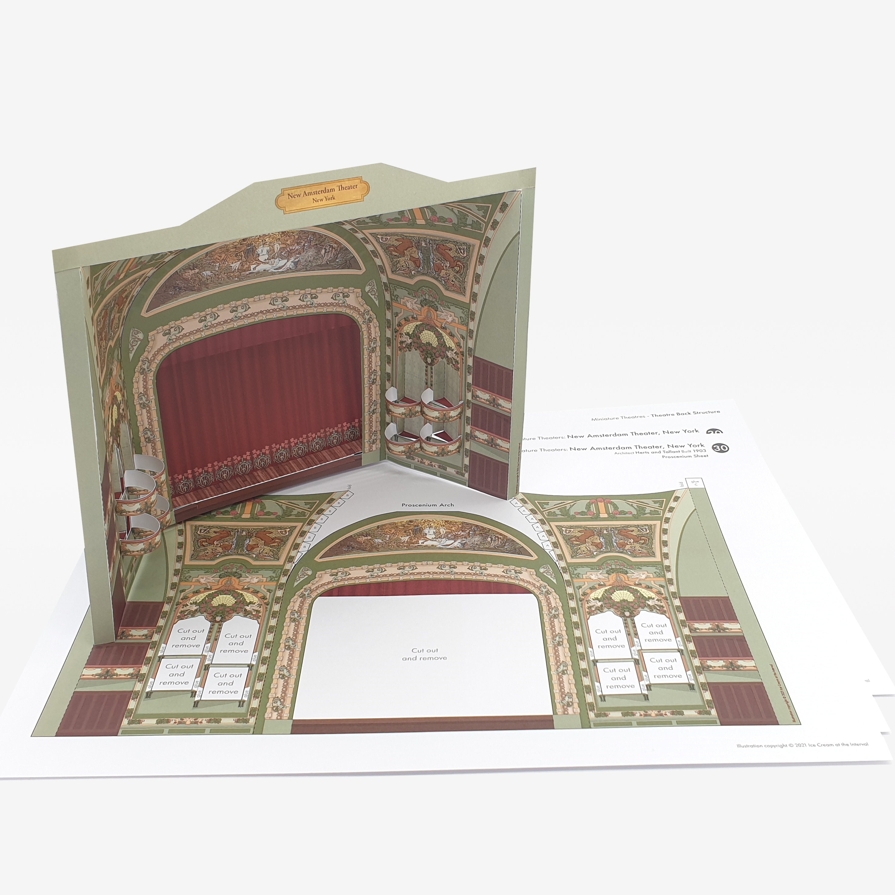 New Amsterdam Theater, New York - Cut Out and Build Your Own Miniature ...