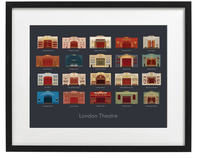 Theatres of London Map - Etsy UK