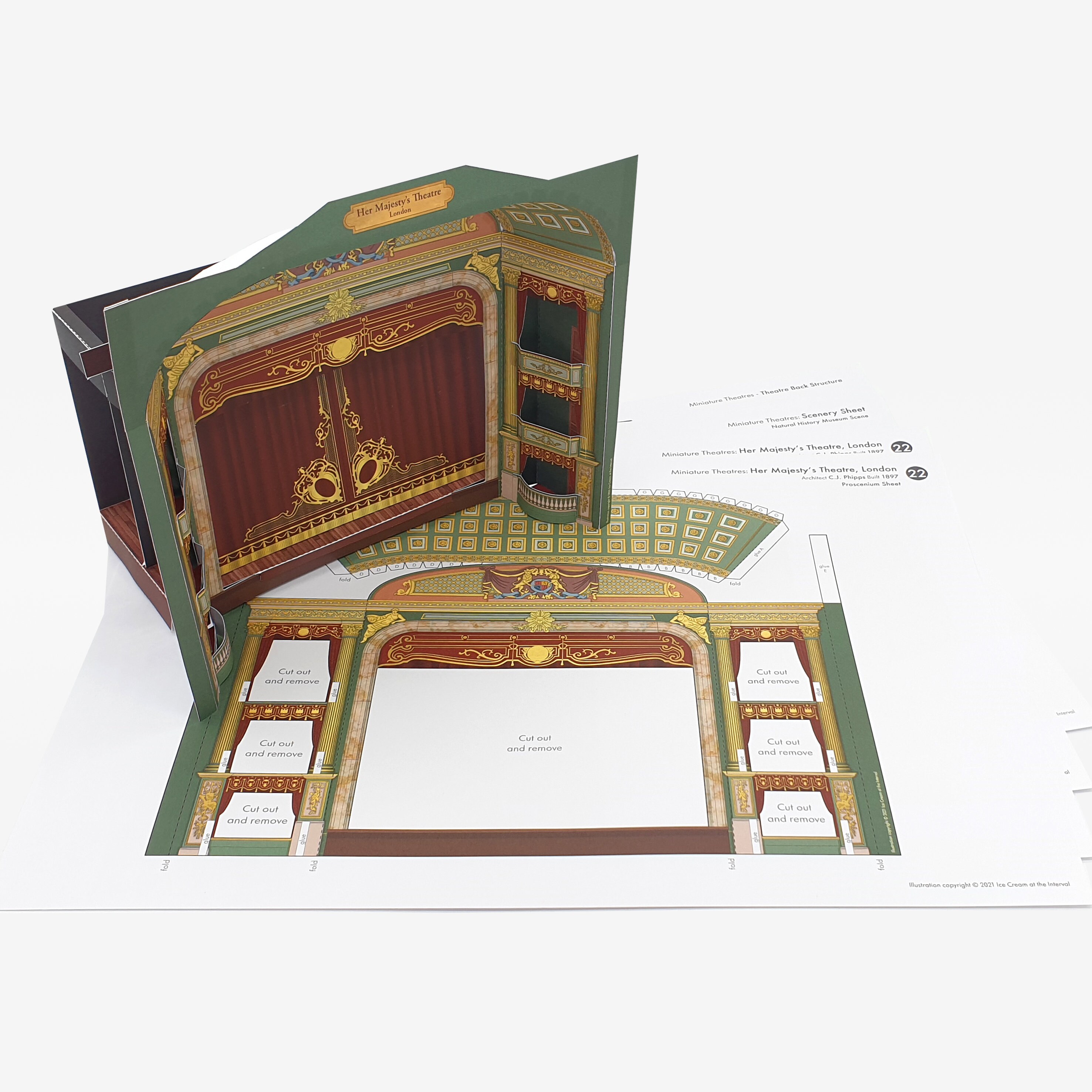 Her Majesty's Theatre, London Cut Out and Build Your Own Miniature ...