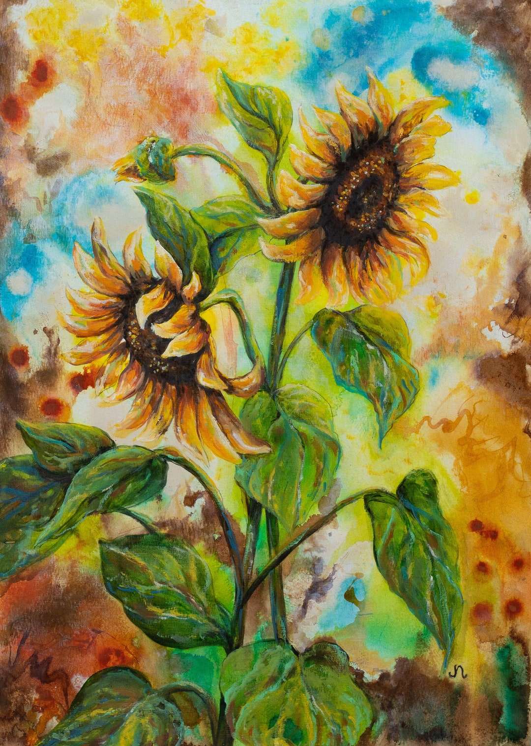 Dancing Sunflowers - Etsy