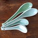 Chinese Ceramic Spoon, Blue Spoon, Ramen Spoon, Soup Spoon, Short Spoon ...