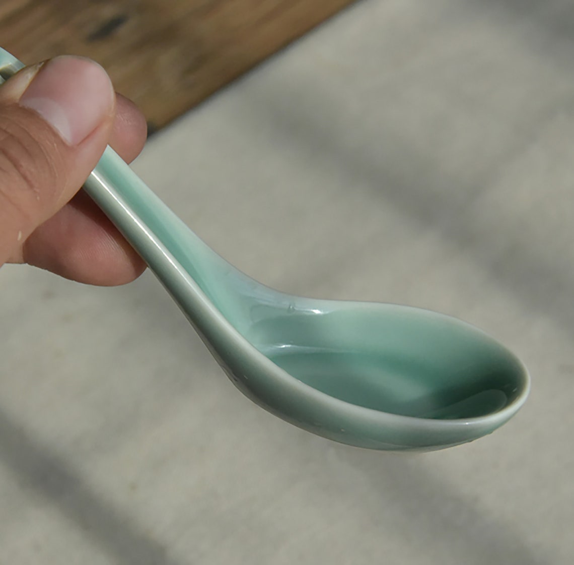 Chinese Ceramic Spoon Blue Spoon Ramen Spoon Soup Spoon - Etsy