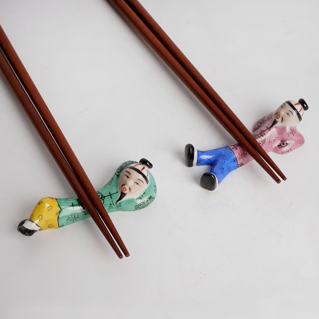 Ceramic Chopstick Rest,chopsticks Rack, Chinese Reclining Figurines ...