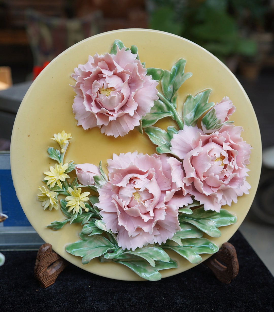 Large Porcelain Flower Handmade Sculpted Peony Inspired Flower Décor ...