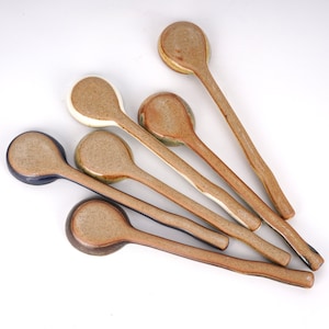 Small Ceramic Spoons --- Coarse Pottery Spoon,kitchen Decor, Coffee ...