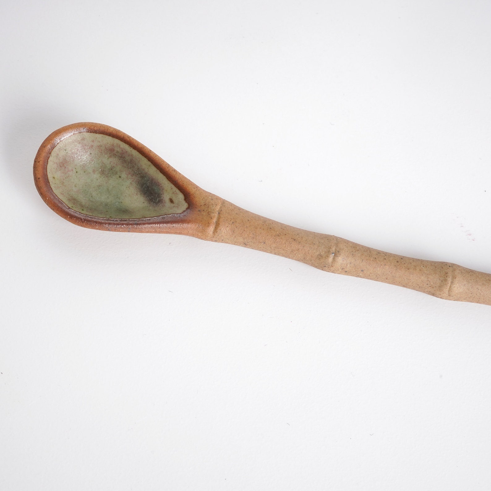 Stoneware Ceramic Coffee Spoon/bamboo Shape Handle Stir Stick,salt ...