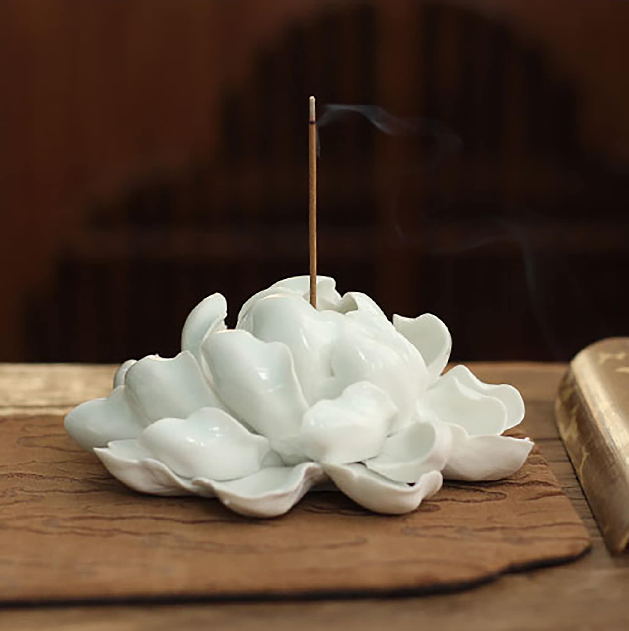 Hand Pinched Peony Flower Incense Holder,floral Incense Holder,flower ...