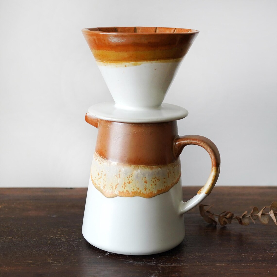 Ceramic Coffee Dripper,jug,white Ceramic Pour Over Coffee Server With ...